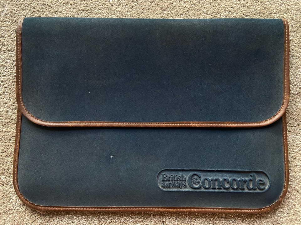 British Airways Concorde - Blue folder from 1970s 'Crown' era, heavy ...