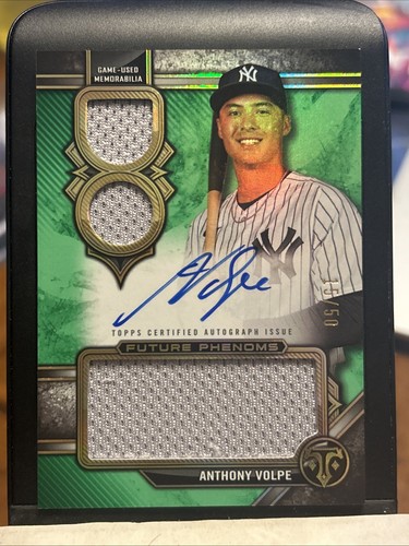 2024 Topps Triple Threads Anthony Volpe Triple Patch Auto #FPAR-AVO ...