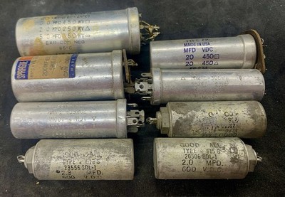 Lot of 8 Can Capacitors * FROM HAM / ANTIQUE RADIO ESTATE * (A197) | eBay