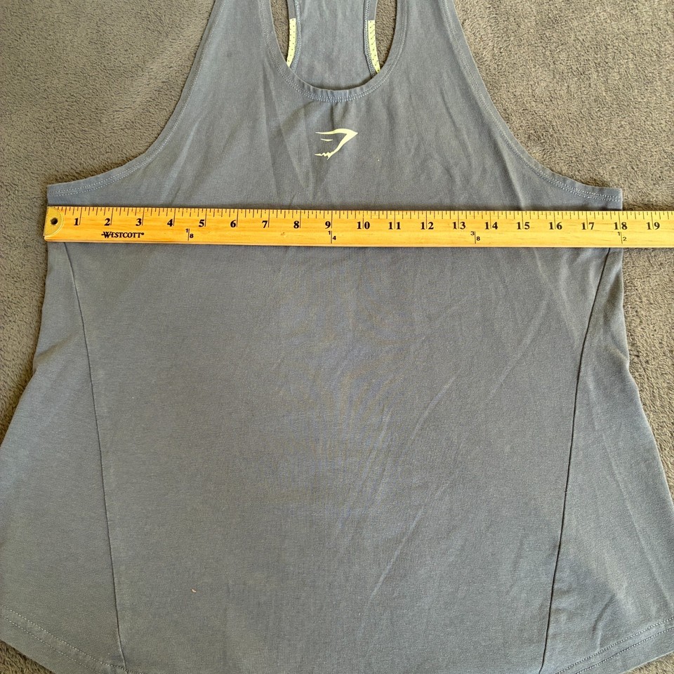 Gymshark Bold Stringer Onyx Gray Activewear Comfort Tank Top Women’s ...