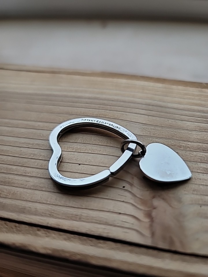Tiffany & Co. Sterling Silver Heart Tag Key Ring Engraved | eBay