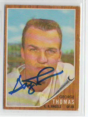 George Thomas 1962 Topps signed autographed card Los Angeles Angels | eBay