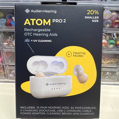 Audien ATOM PRO 2 Wireless Rechargeable OTC Hearing Aids New Free ...