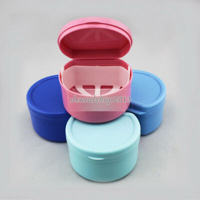 4PCS False Teeth Case With Hanging Net Denture Bath Box Mouthguard ...