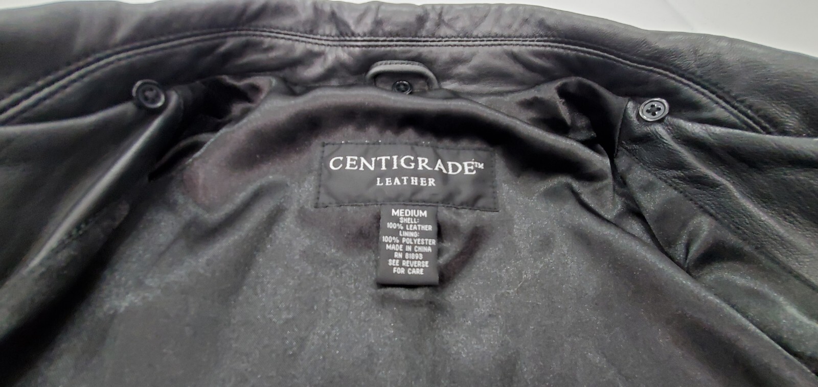 Centigrade Women M Black Genuine Leather Jacket/Coat … - Gem