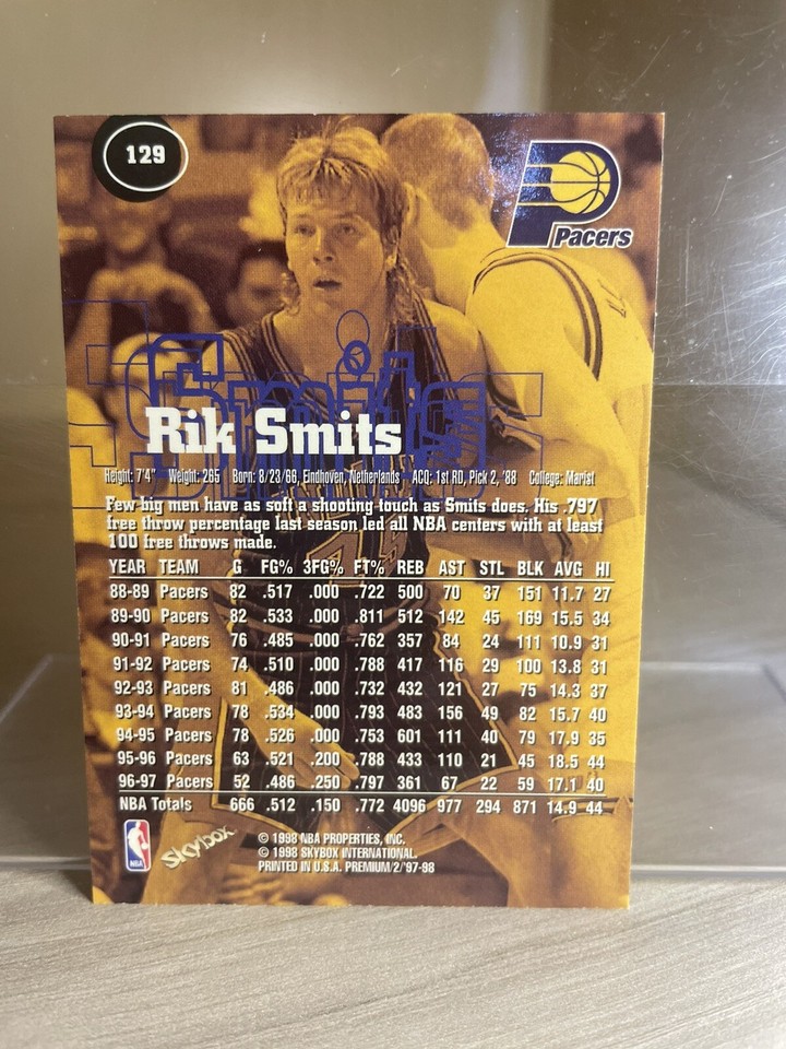 1997-98 SkyBox Premium Indiana Pacers Basketball Card #129 Rik Smits | eBay