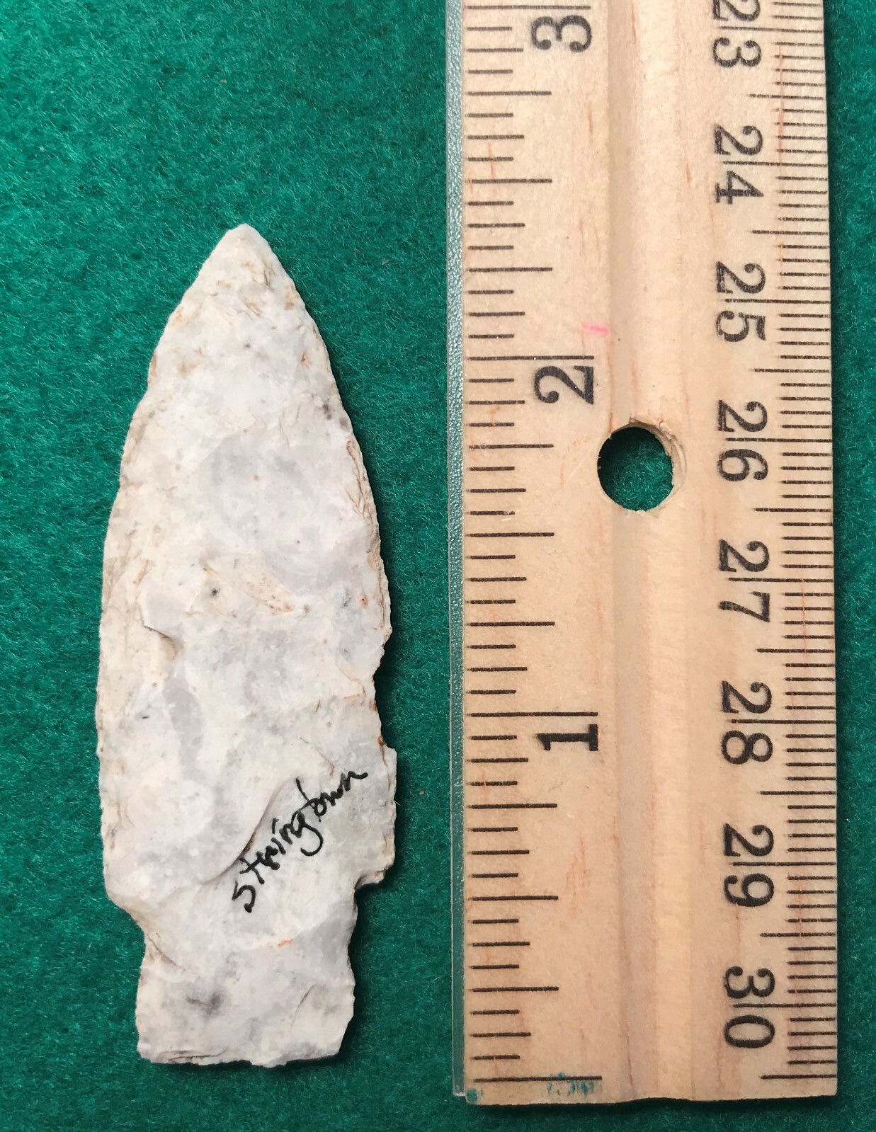 Stemmed Stringtown Point F14-28 Authentic Native Artifact Arrowhead | eBay