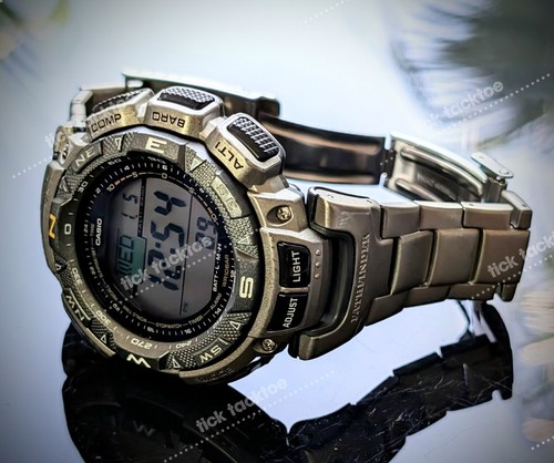 Casio Pathfinder Triple Sensor Solar Men's Watch - Titanium (PAG240T ...