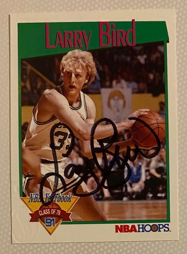 LARRY BIRD 1991 NBA HOOPS AUTO AUTOGRAPH CARD w/ COA | eBay