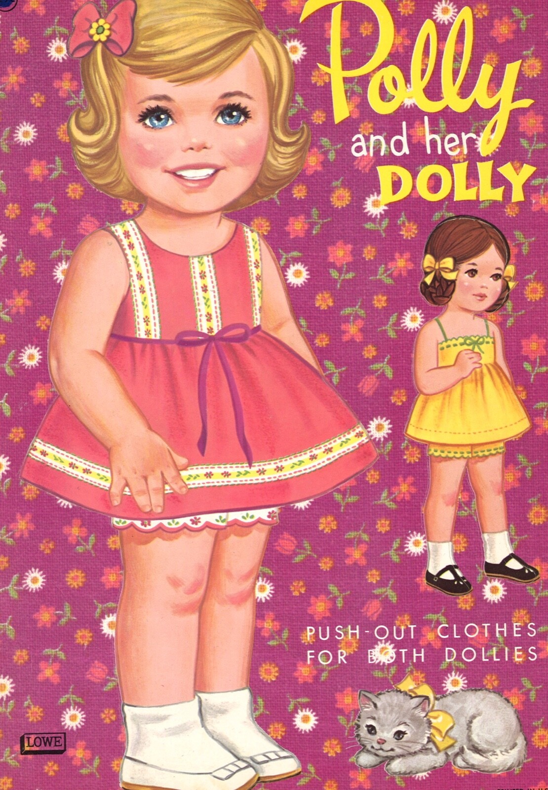 VINTAGE UNCUT 1950s POLLY DOLLY PAPER DOLL CUTE HD LASR REPRODUCTION ...