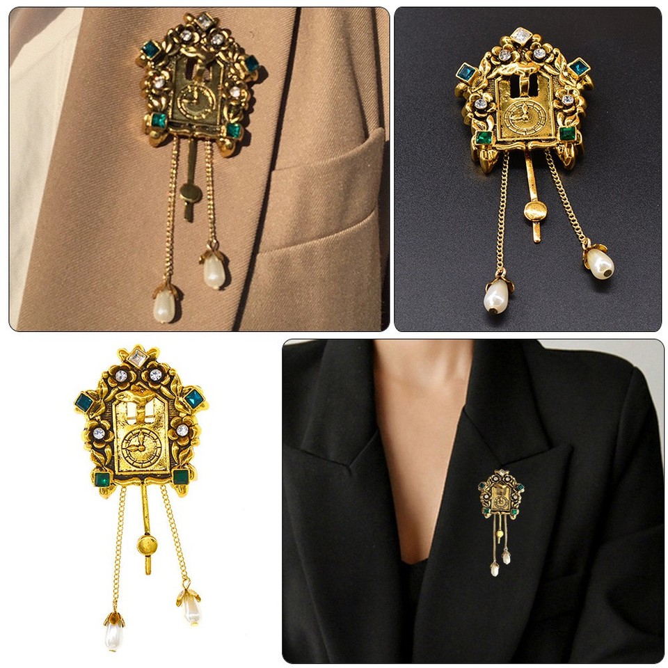 Shawl Pin Hanging Chain Brooch Suit Pin,vintage Retro Corsage Breast ...