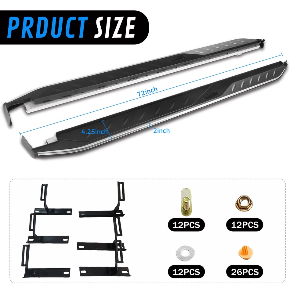 Fits 2019-2025 Toyota RAV4 Side Step Bars Running Boards Nerf Bar ...