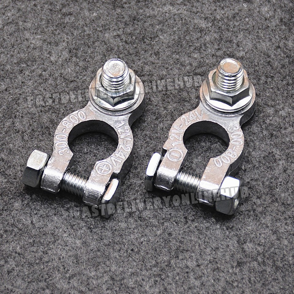 8pcs DC 12V-24V Car Battery Terminals Positive Negative Connectors ...