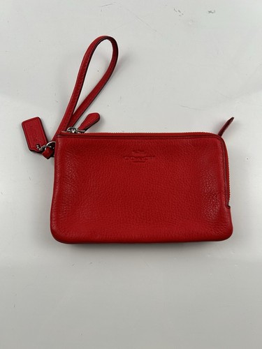 Coach Clutch Purse Small Red Full Zip | eBay