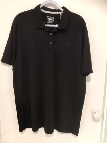 PUMA GOLF BNWT Men’s Black Dry Cell Shirt Sleeve ESS Pounce Polo Shirt ...