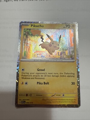 McDonald's 2023 Pokémon Pikachu Basic Holo Card 006 015 | eBay