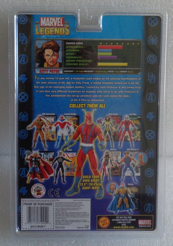 Marvel Legends Giant Man Series Kitty Pryde Action Figure with Lockheed Toy Biz! | eBay