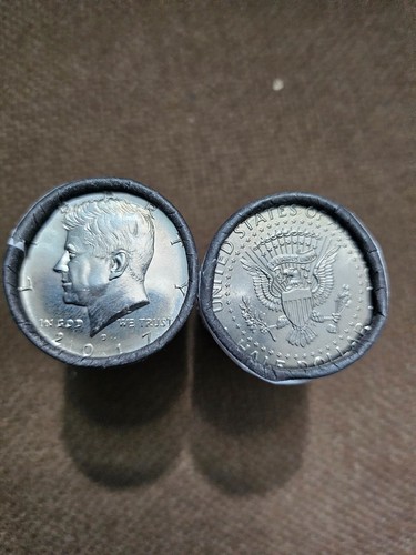 2017 P & D Kennedy Half Dollar Rolls (40 coins total) in US Mint ...