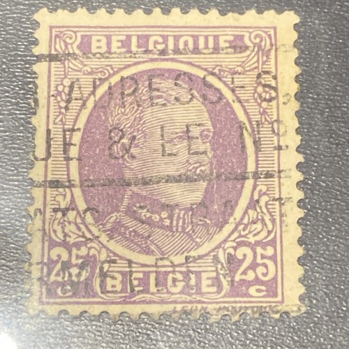 Belgique 25c Belgie Portrait King ? Purple Stamp Rare | eBay