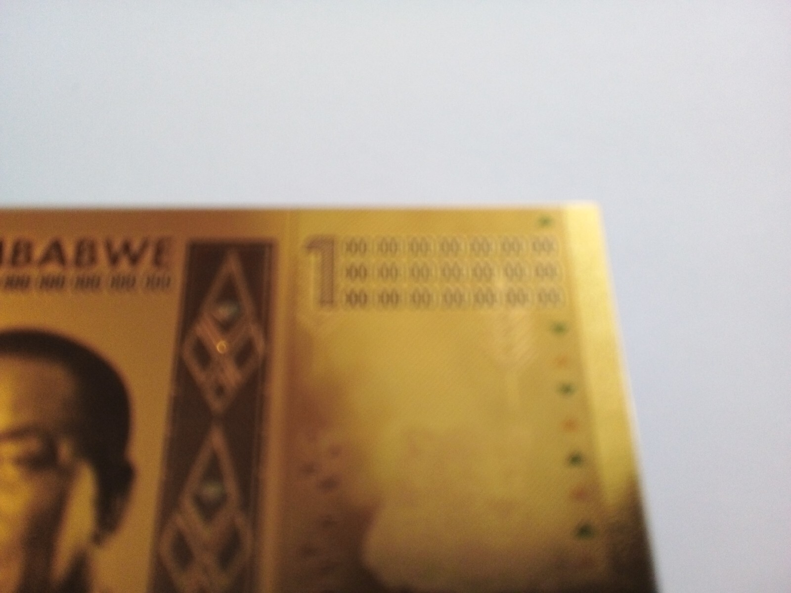 24kGold Plated Zimbabwe $1 Vigintillion Banknote. Great Novelty Item ...