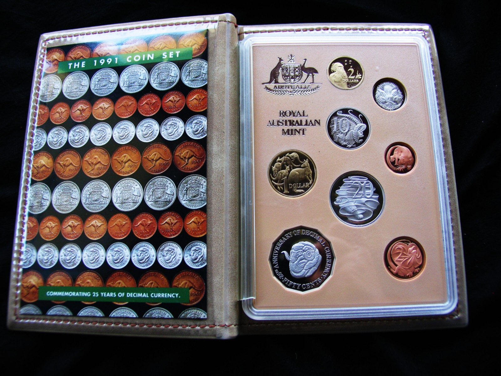 1991 Australia Proof Set ***25 Years Decimal Currency*** last 1c & 2c ...