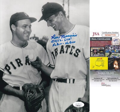 Ron Necciai MLB Pirates 27 K’s No-Hitter JSA COA SIGNED 8x10 AUTOGRAPH ...