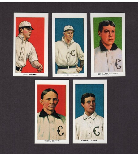 1909-1911 T206 COLUMBUS SENATORS Complete Tobacco Team REPRINT Set ...