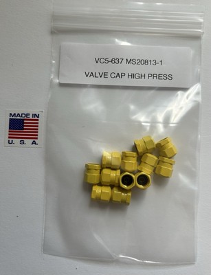 VC5 637 MS20813-1 AIRCRAFT SCHRADER VALVE CAP Tires Accumulators HI ...