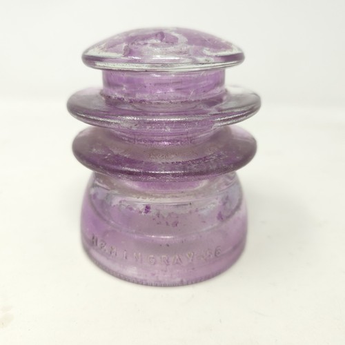 Vintage Hemingray 56 Purple Lavender Glass Insulator Made In USA *Read ...