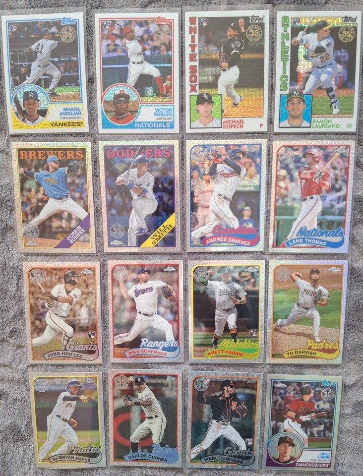 (25) 2018-24 Topps Baseball Card Insert Lot - 35th Anniversary Chrome ...