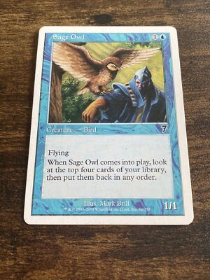 Magic the Gathering MTG Sage Owl (96) Seventh 7th Edition B10882* | eBay
