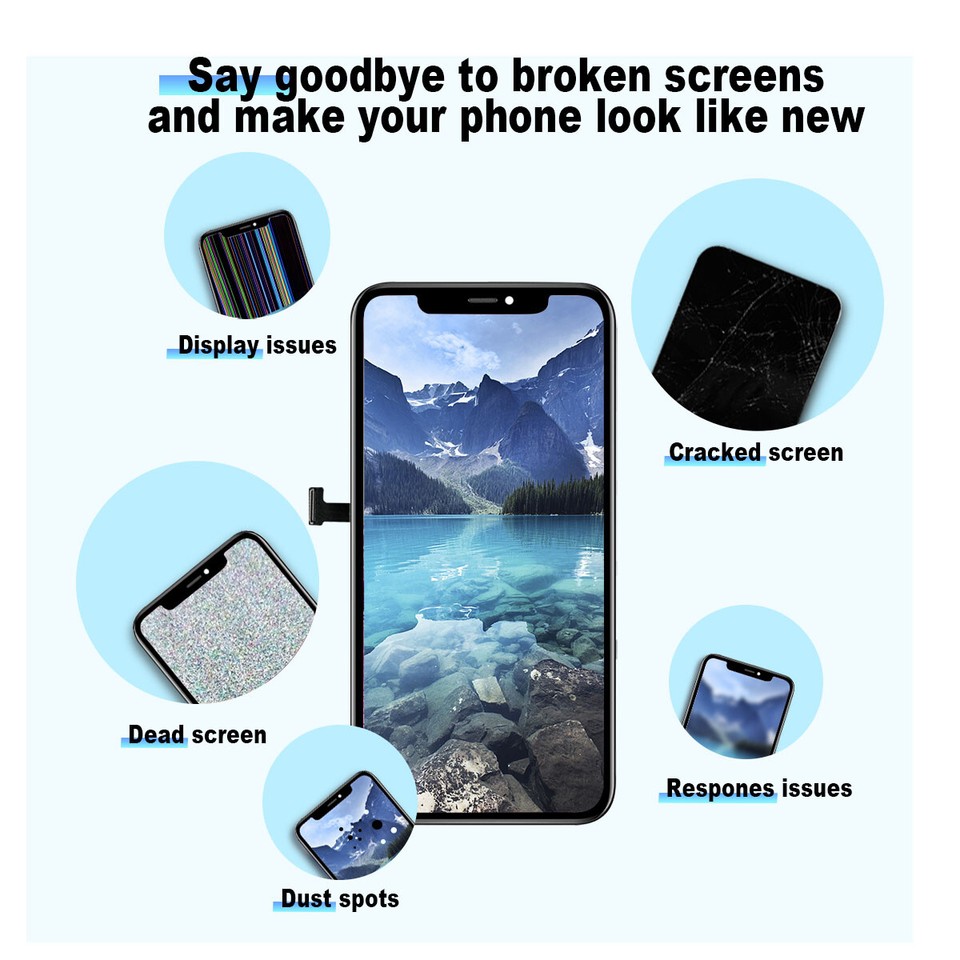 For iPhone 12 Pro Max Display LCD Touch Screen Digitizer Replacement ...