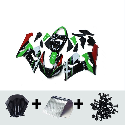 Fairing Kit for 2005 2006 Kawasaki ZX6R 05 06 636 Black Green Injection ...