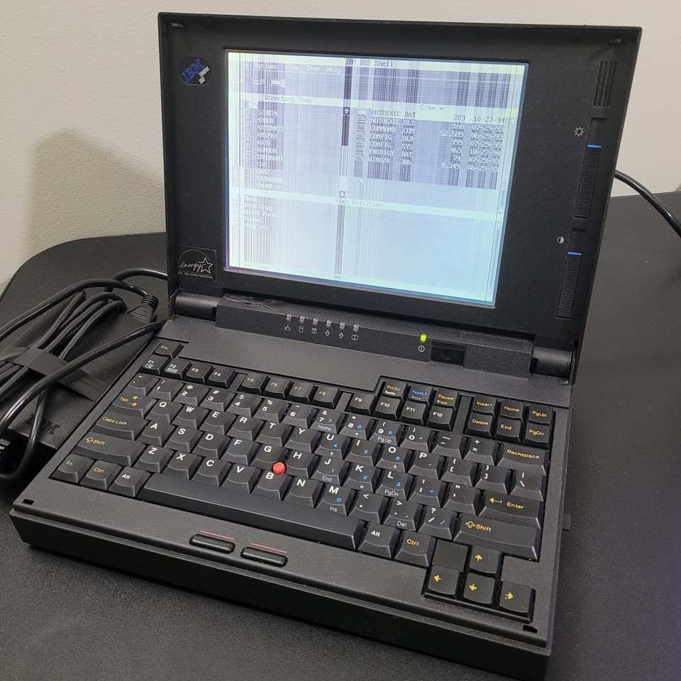 RARE 1993 Vintage IBM Thinkpad 350 with 486 SX DOS Windows 3.1 WITH ...