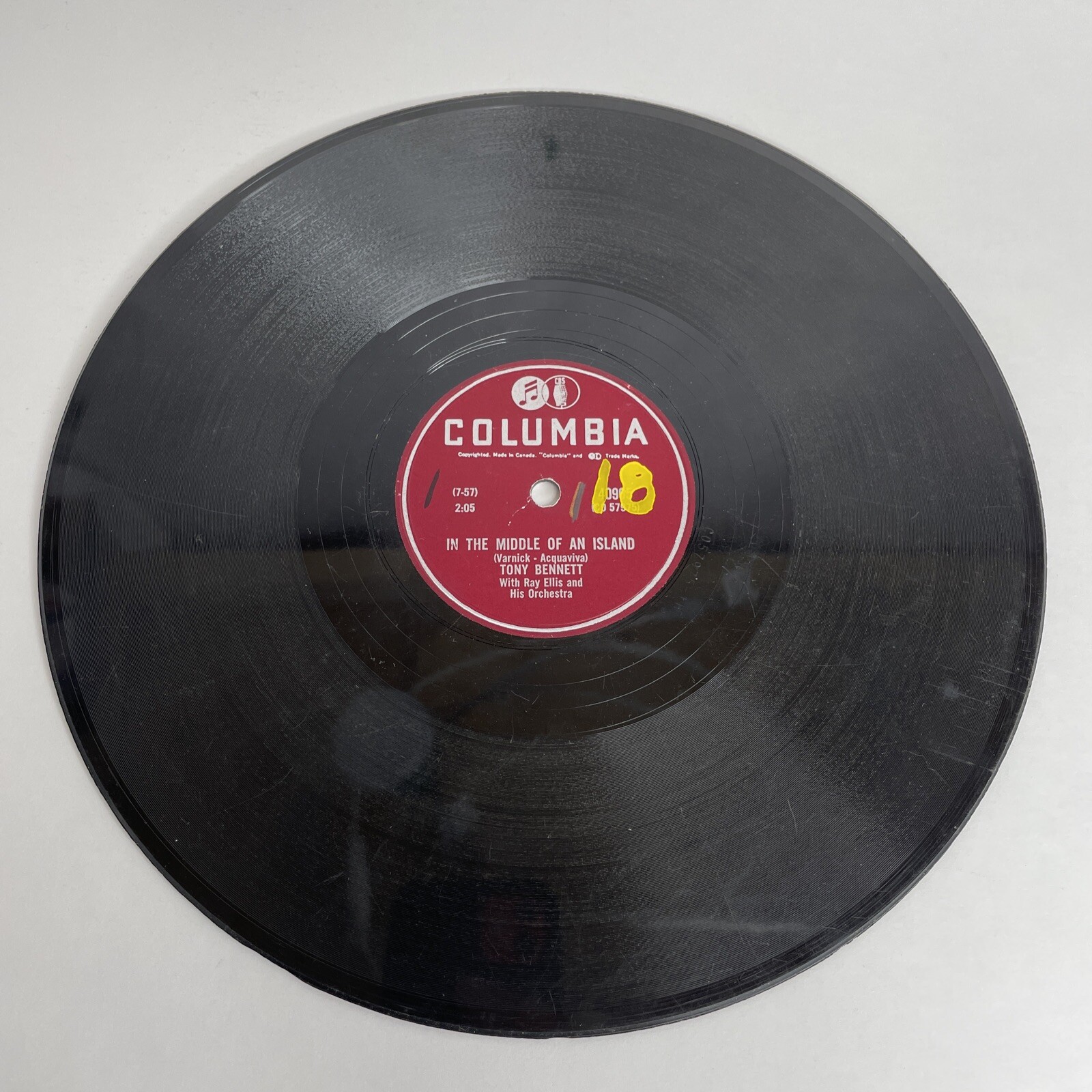 Tony Bennett, I Am / Middle Of Island (Gramophone Shellac Record,10 ...