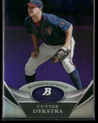 2011 Bowman Platinum #BPP77 Cutter Dykstra Prospects Purple Refractors ...