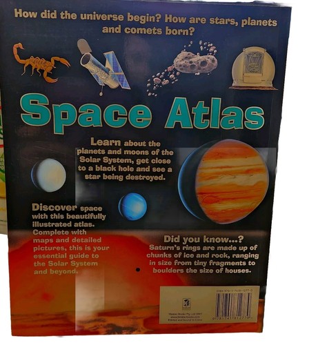 Space Atlas Book Children Planets Science | eBay