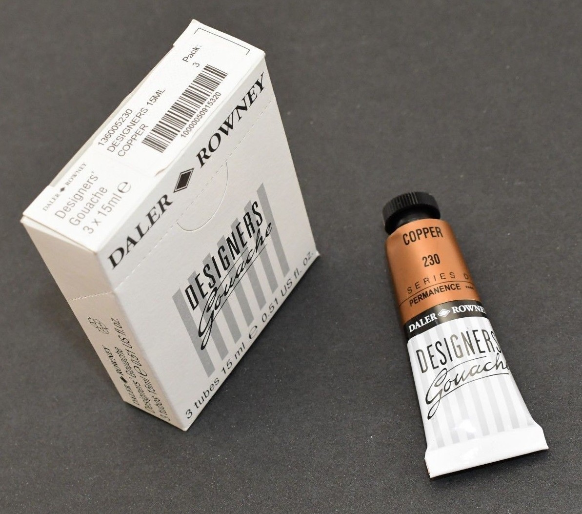 (1) Daler Rowney Designers Gouache - COPPER - 15 ml Tube - 230, Artist ...