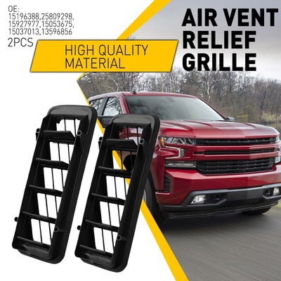 2pcs Back Air Panel Vent Grille Relief For 1999-2021 Chevy Silverado ...