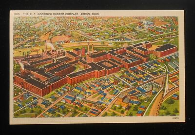 1940s Aerial View The B. F. Goodrich Rubber Company Factory Akron OH ...