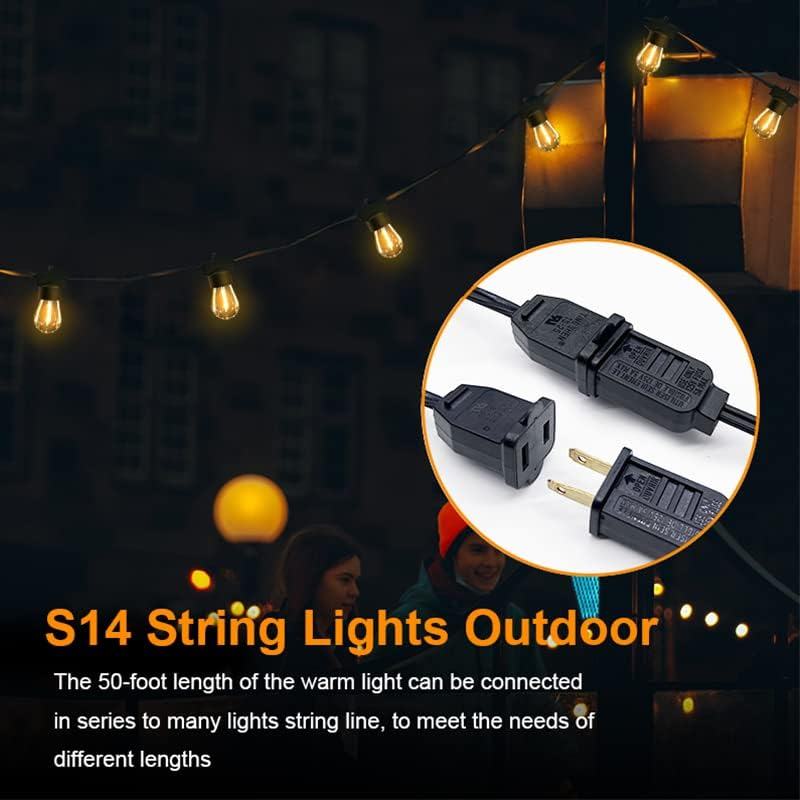Festoon Outdoor Party - Waterproof 15 LED 2W, 15M LED Strip,2700K Warm ...