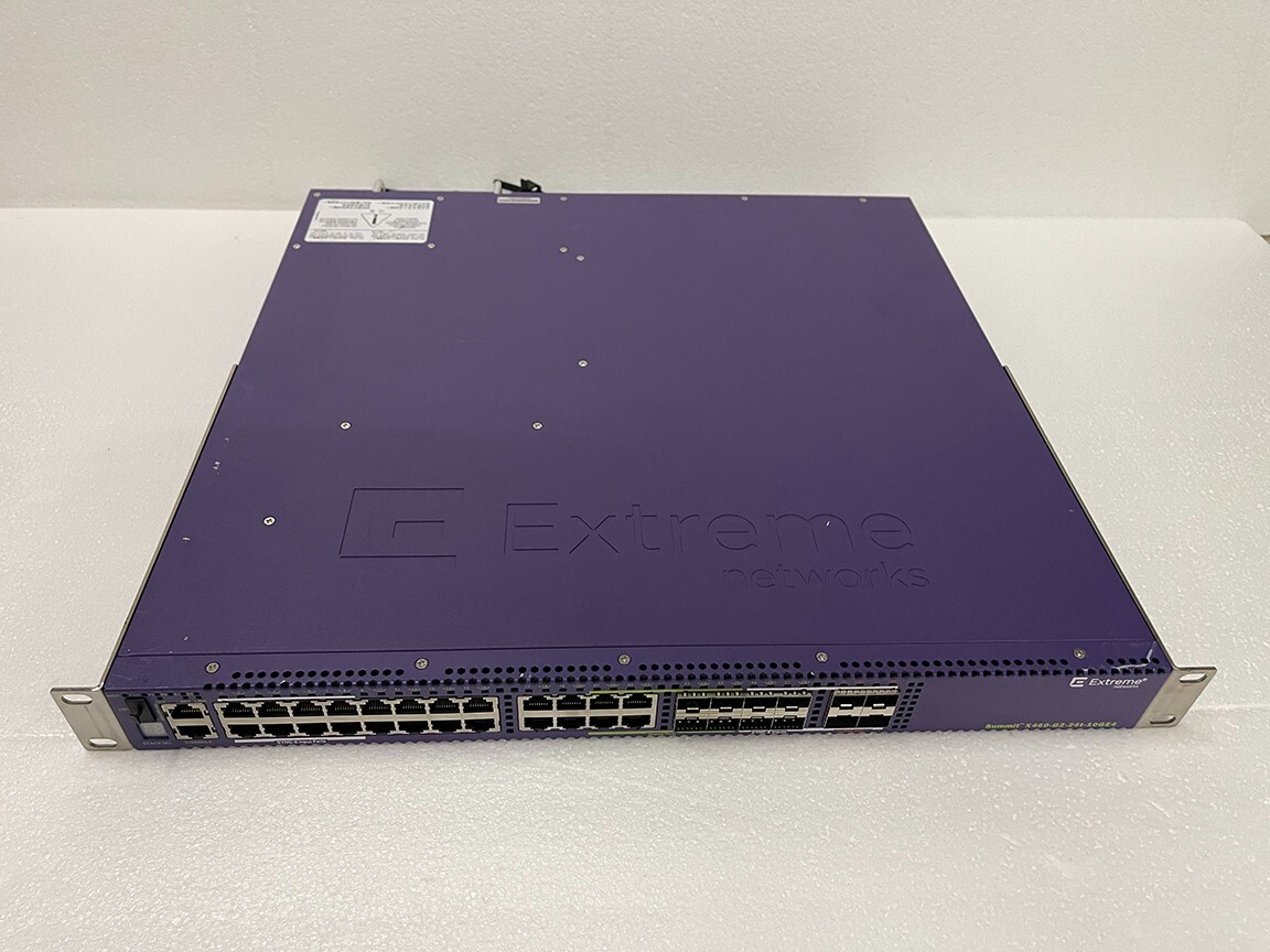 Extreme X460-G2-24T-10GE4 24x 1G RJ45 and 4x 10G SFP+ Ports Switch W ...