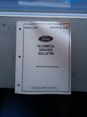 Ford Technical Service Bulletin 93-5B March 8, 1993 | eBay
