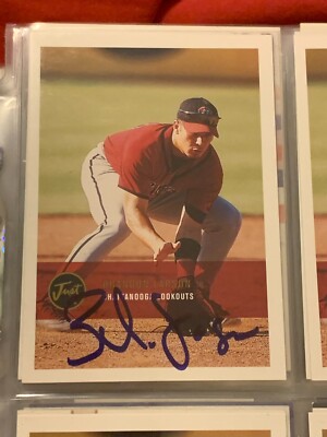 BRANDON LARSON AUTOGRAPHED SIGNED 2000 JUST MINORS CARD CINCINNATI REDS ...
