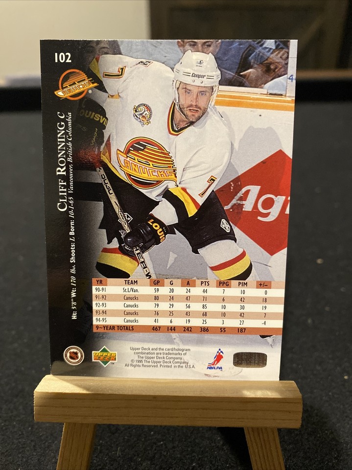 🏒 1995-96 Upper Deck "Electric Ice" Silver Parallel #102 Cliff RONNING ...
