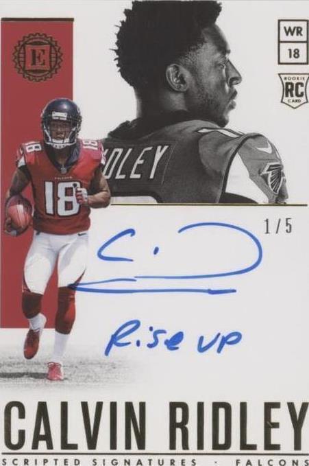 2018 Panini Encased - Scripted Signatures Calvin Ridley #SS-CR Gold /5 ...