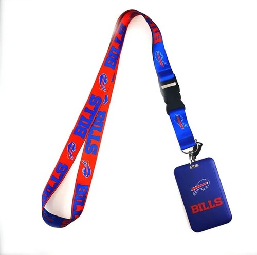Buffalo Bills NFL Lanyard Clip Neck Tag Keychain for ID Keys Ticket Fan ...