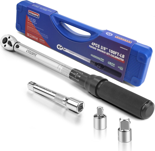 4-Piece 3/8-Inch Drive Click Torque Wrench Set for Precision Torque ...