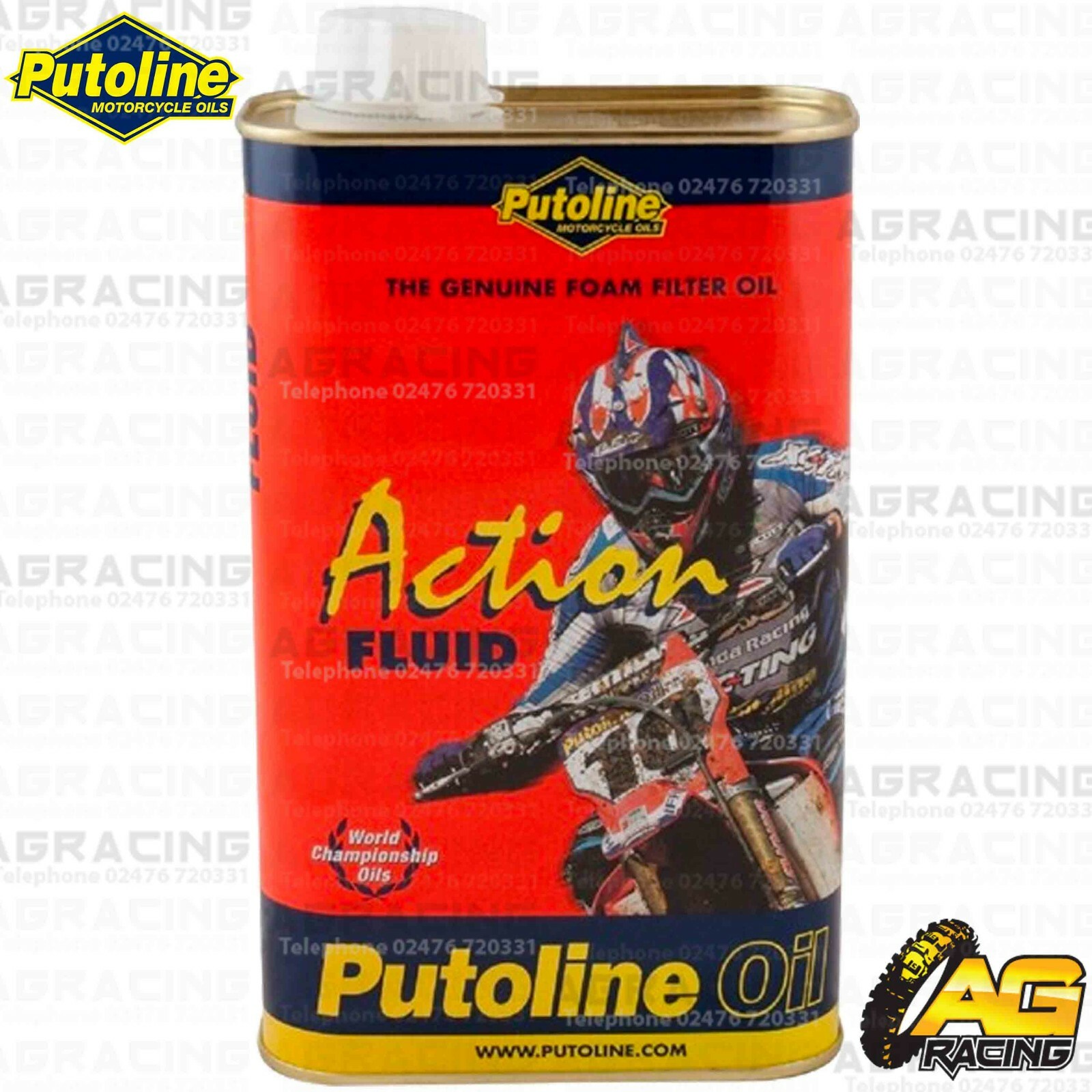 Putoline Action Fluid 1 Litre 1 Ltr Oil For Foam Air Filters Motocross ...