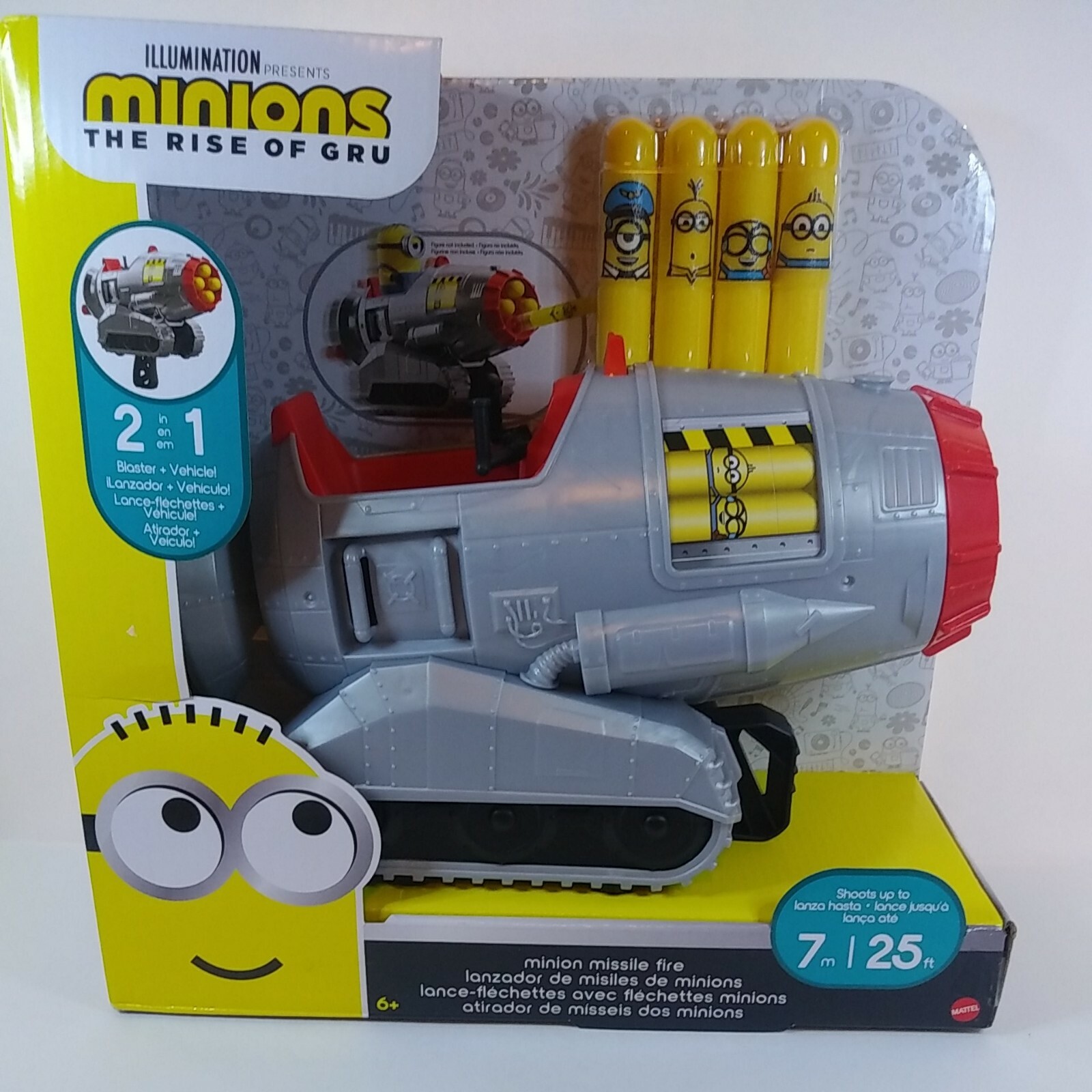 New in Box Minions The Rise of Gru Mini Missile Fire Blaster & Vehicle ...